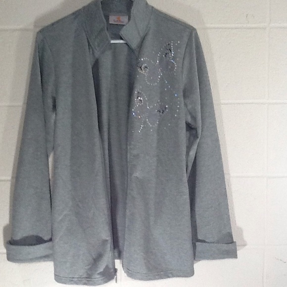 Quacker Factory | Jackets & Coats | Quacker Factory Butterfly Logo Gray ...